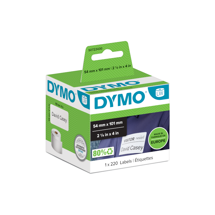 DYMO 99014 Shipping / Name Badge Labels 54x101mm (2 1/8 x 4")